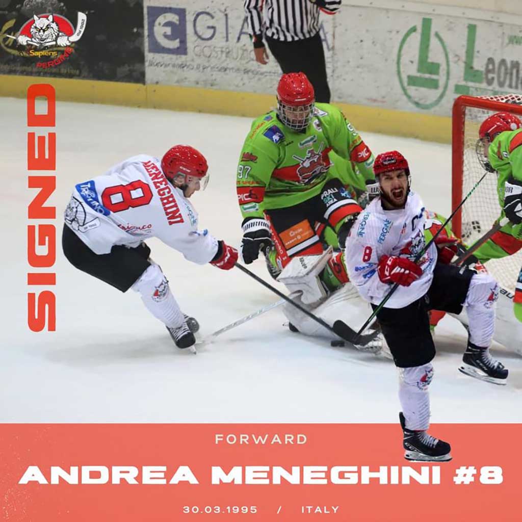 Capitan Meneghini confermato dall’Hockey Pergine