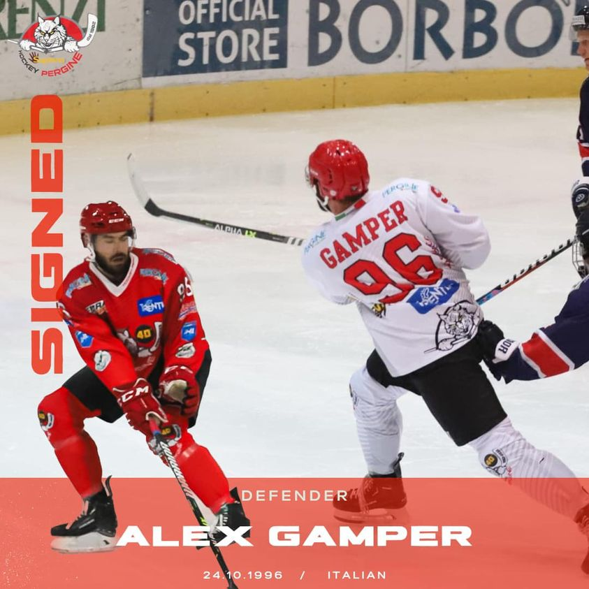 Alex Gamper confermato dall’Hockey Pergine