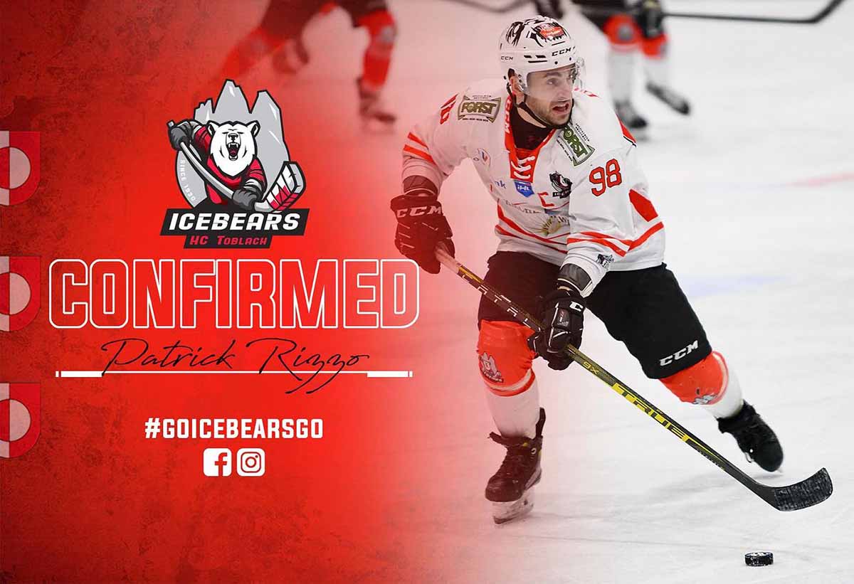 Capitan Patrick Rizzo confermato dagli Icebears