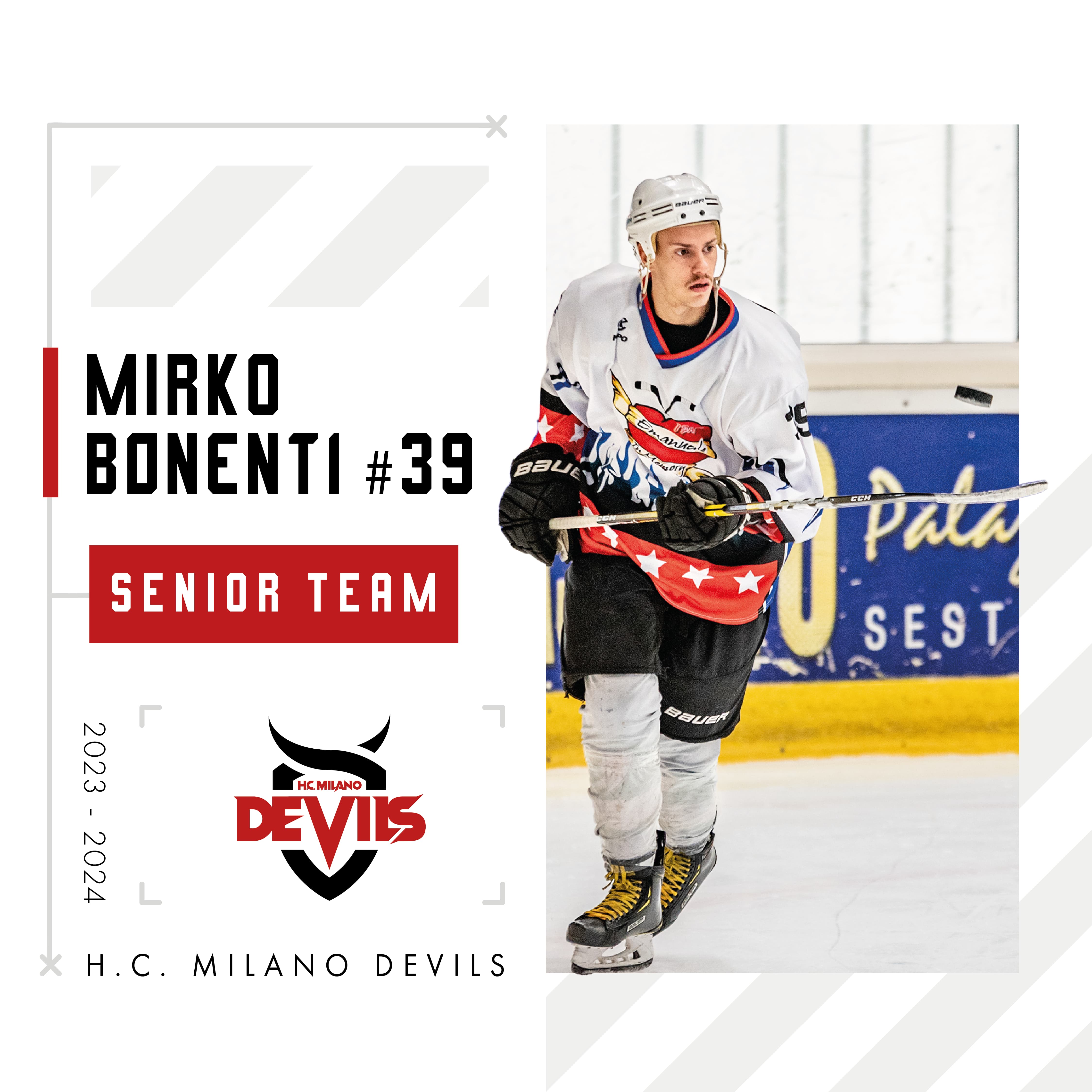 Mirko Bonenti nuovo giocatore dell’HC Milano Devils